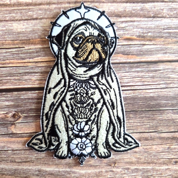 Accessories | Mother Mary Pug Floral Tattoo Style Gothic Occult ...